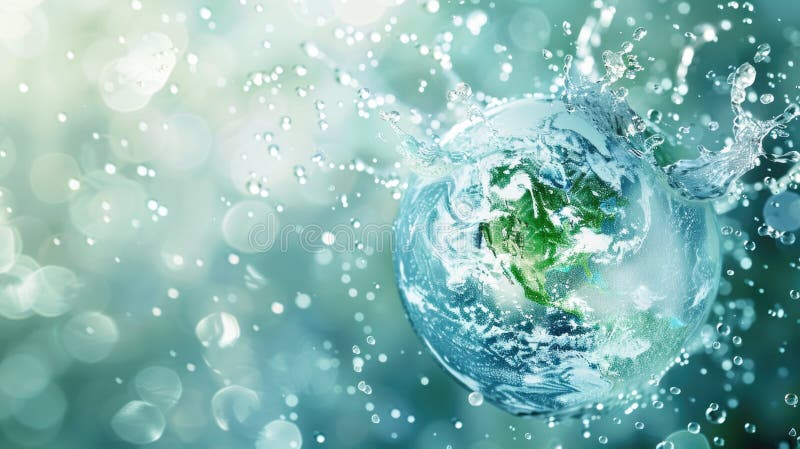 A Planet Underwater, Ocean Floor View with Earth S Surface Visible ...