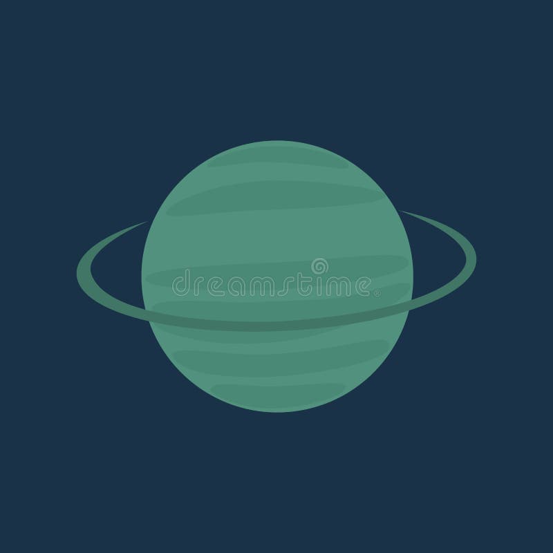 Planet Uranus in Minimal Flat Style. Vector Stock Vector - Illustration ...