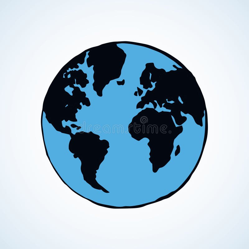 Planet. Vector drawing stock vector. Illustration of ball - 159688293