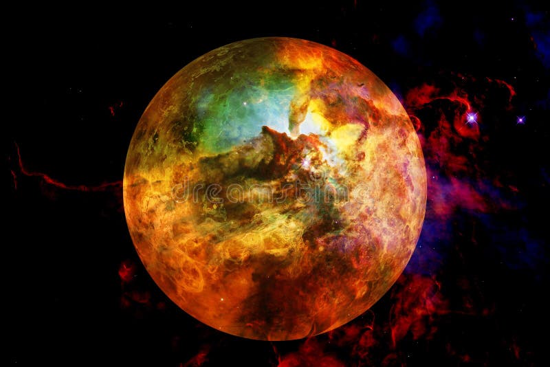 Planet Venus. Solar System. Elements of this Image Furnished by NASA ...