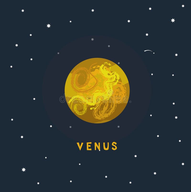VENUS Space View Illustration Stock Vector - Illustration of concepts ...