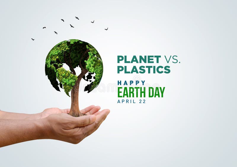 Planet Vs. Plastics , Earth Day Environment Day Concept 3d Background ...