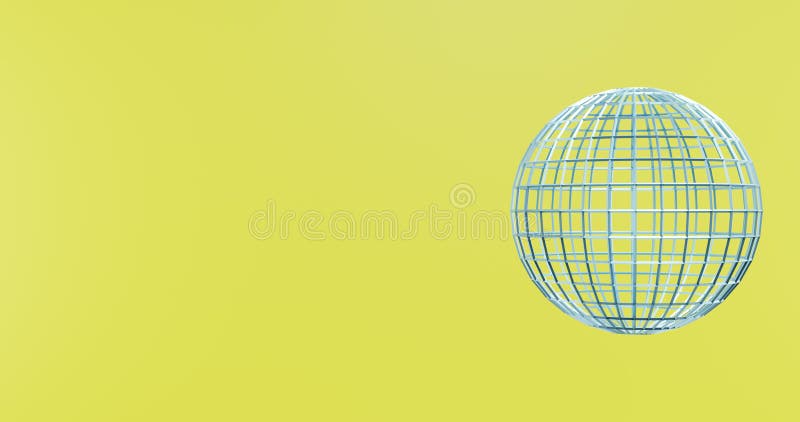 Planet Wireframe, Globe Sphere with Grid. Ecology Green Energy ...