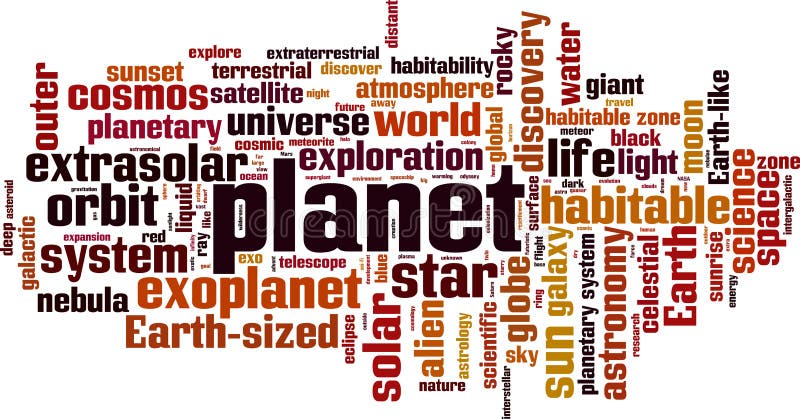 Planet word cloud stock vector. Illustration of space - 170915071
