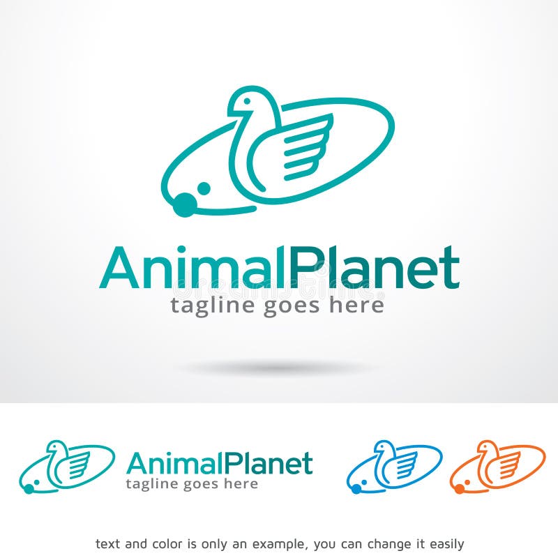 Planeta Animal Logo Template Design Vector Ilustración del Vector ...
