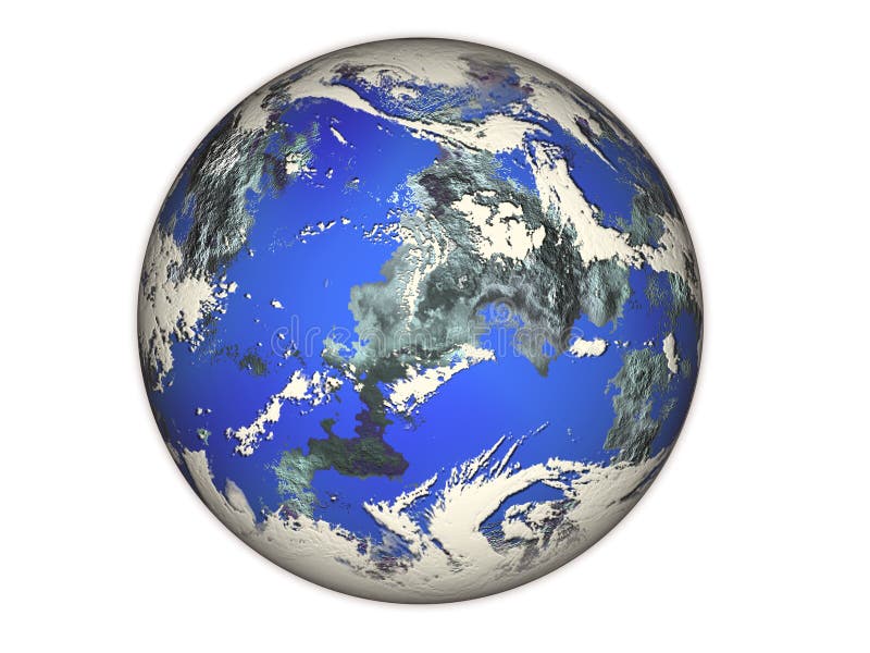 Planeta azul stock de ilustración. Ilustración de digital - 4958689