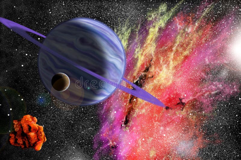 Planeta azul gigante stock de ilustración. Ilustración de planeta - 9465617