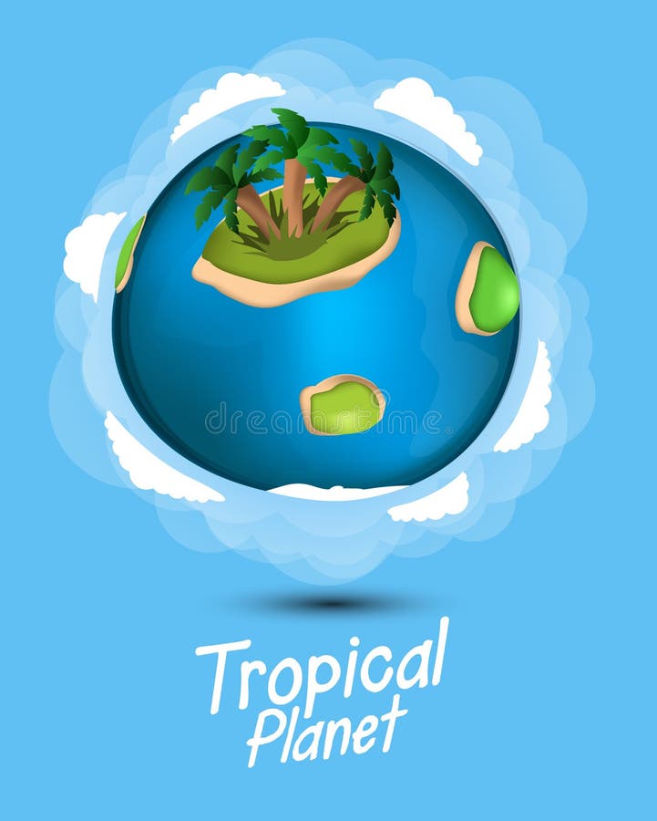 Planeta bonito ilustração do vetor. Ilustração de nuvem - 31210294