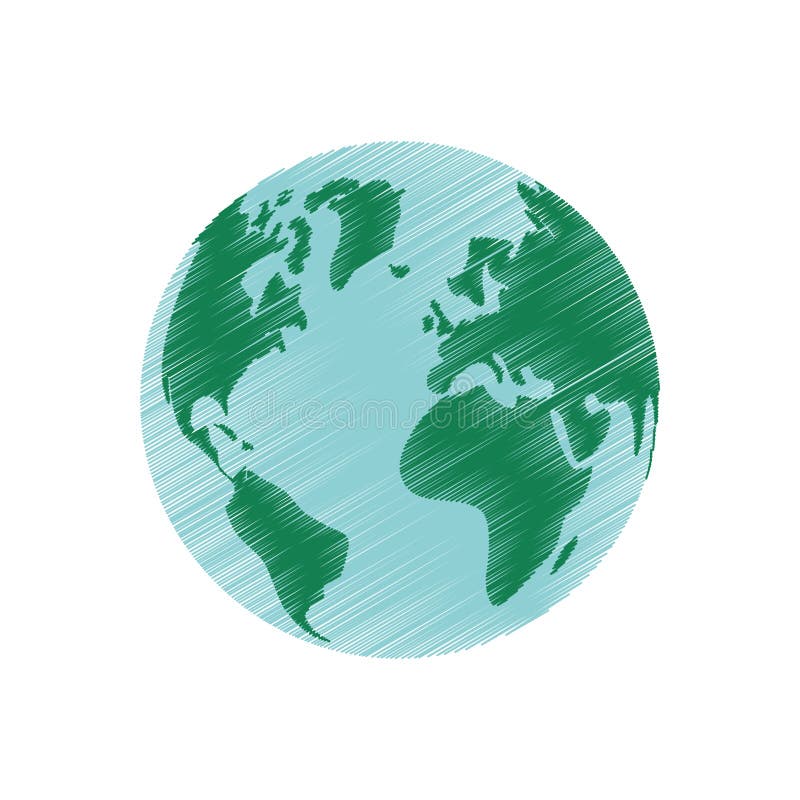 Planeta Del Mundo De La Tierra Ilustración del Vector - Ilustración de ...