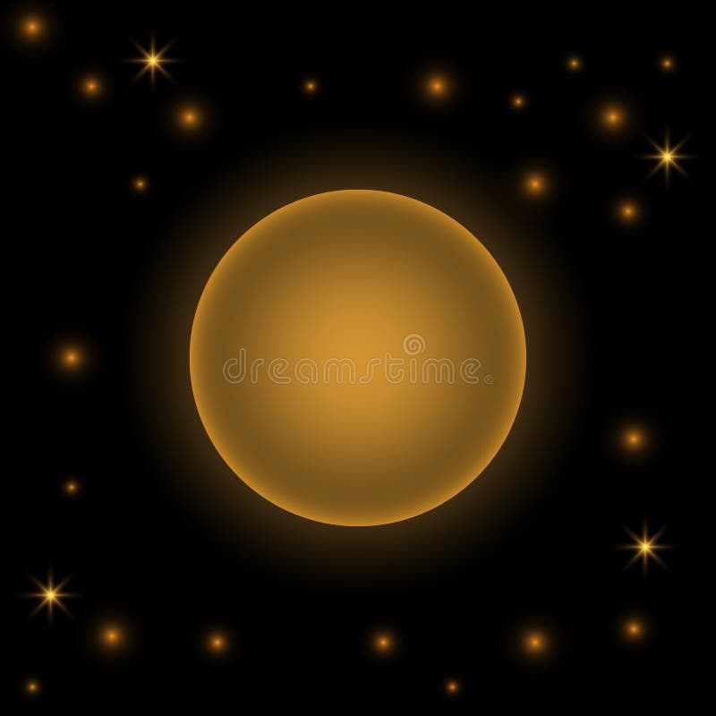 Planeta eclipse solar. stock de ilustración. Ilustración de brillo ...