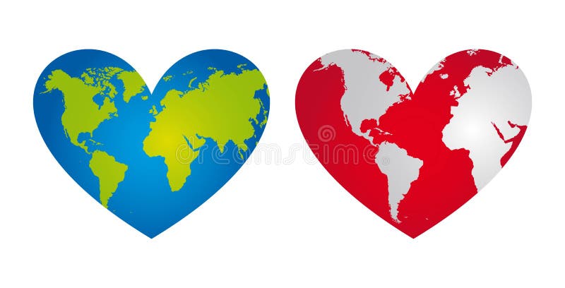 Planeta En Forma De Corazón Ilustración del Vector - Ilustración de ...