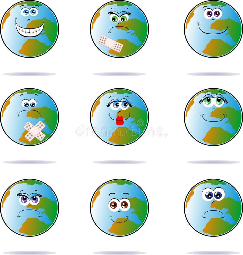 Planeta feliz ilustración del vector. Ilustración de mundo - 14946921