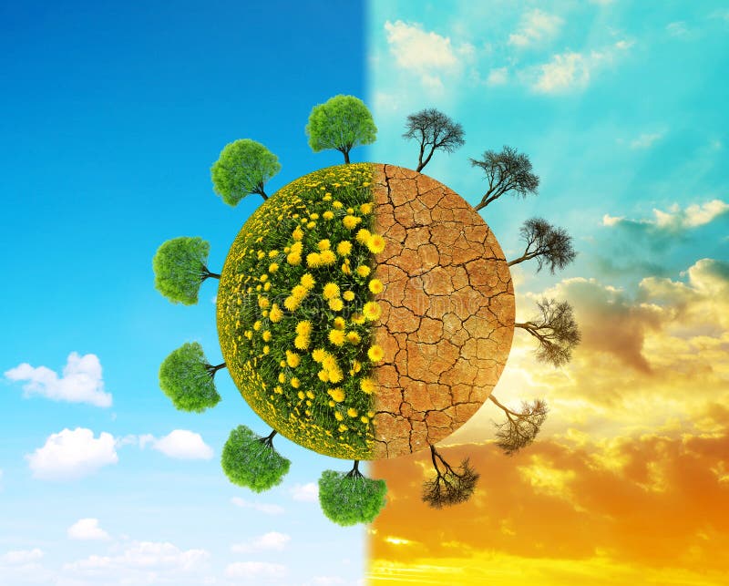 Planeta Luxúria E Seco Com árvores Foto de Stock - Imagem de sujeira ...