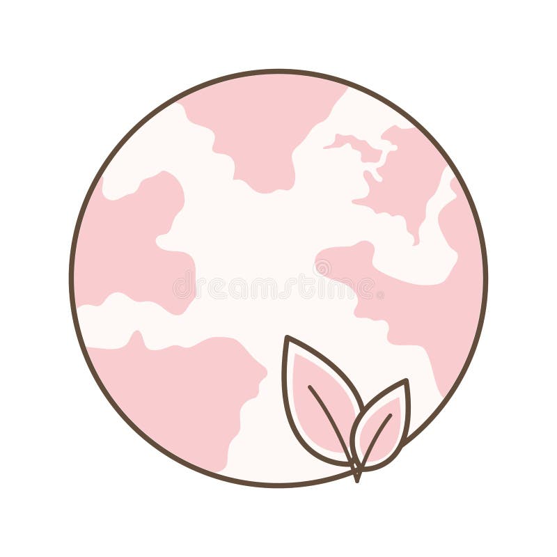 Icono Aislado Del Planeta Tierra Kawaii Ilustración del Vector ...