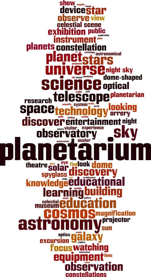 Planetarium word cloud stock vector. Illustration of celestial - 280738905