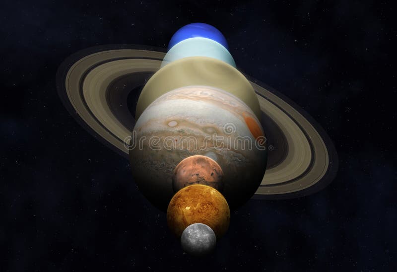 Planetary Alignment. Seven Planets Aligning. 28 February 2025. Stock ...