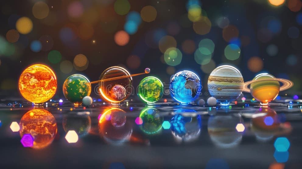 Planetary Alignment Jar with Multiple Planets Aligned in a Straight ...