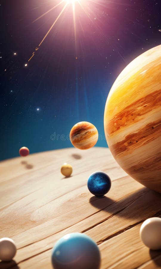 Planetary Alignment Under a Starry Sky Stock Photo - Image of celestial, solar: 318834834