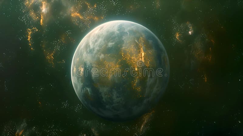 Planetary Animation: View of Celestial Body Amidst Stars. Stock Footage ...