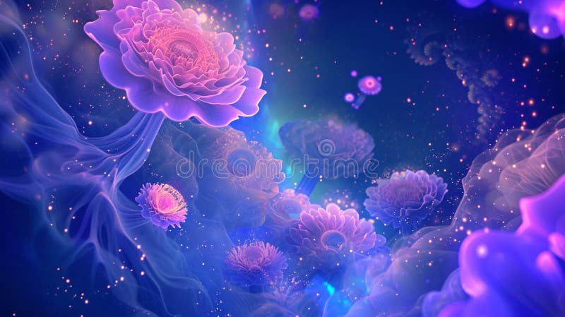 Planetary Blooms and Stardust Trails Create a Cosmic Haven for Charming. Generative Ai Stock ...