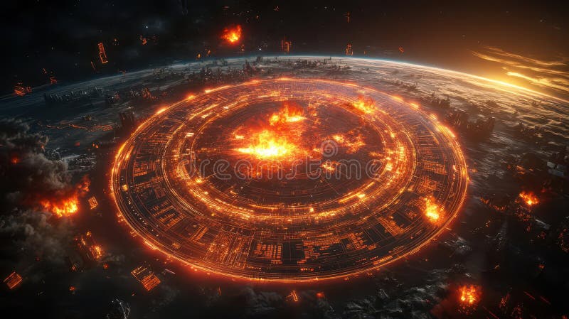 Planetary Destruction, Sci-Fi Apocalypse Stock Image - Image of global ...