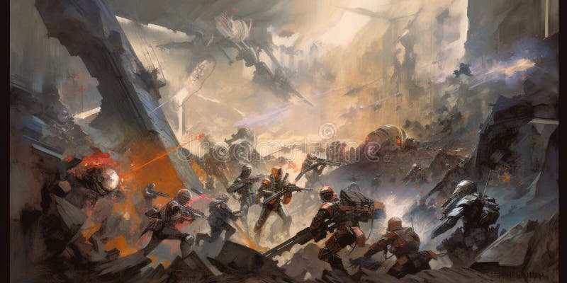 Planetary Liberation this Painting Depicts Brave Heroe_004 Stock ...