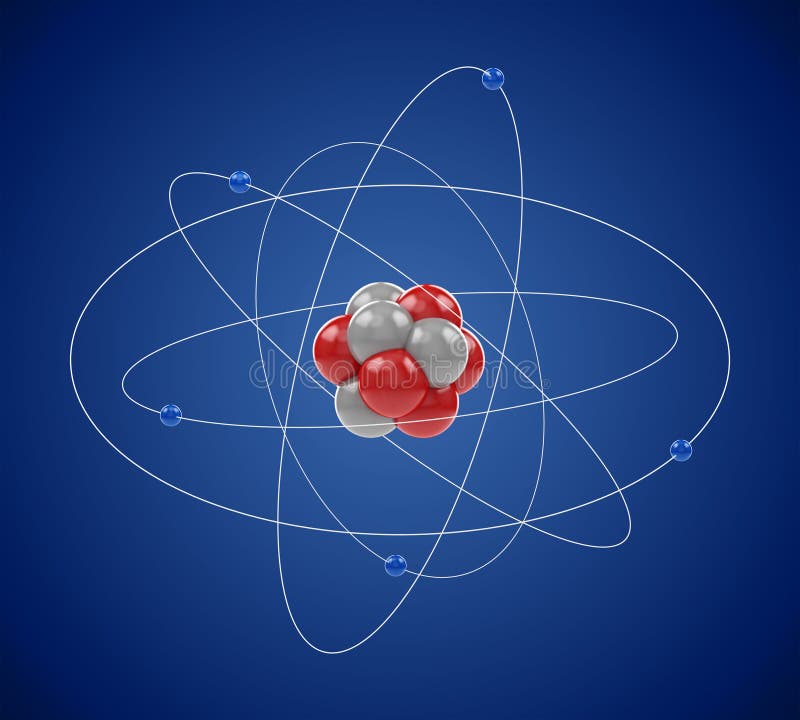 Planetary model of atom stock illustration. Illustration of model ...