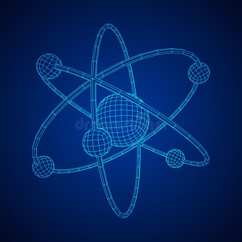 Planetary Model of Atom with Nucleus and Electrons Stock Vector ...