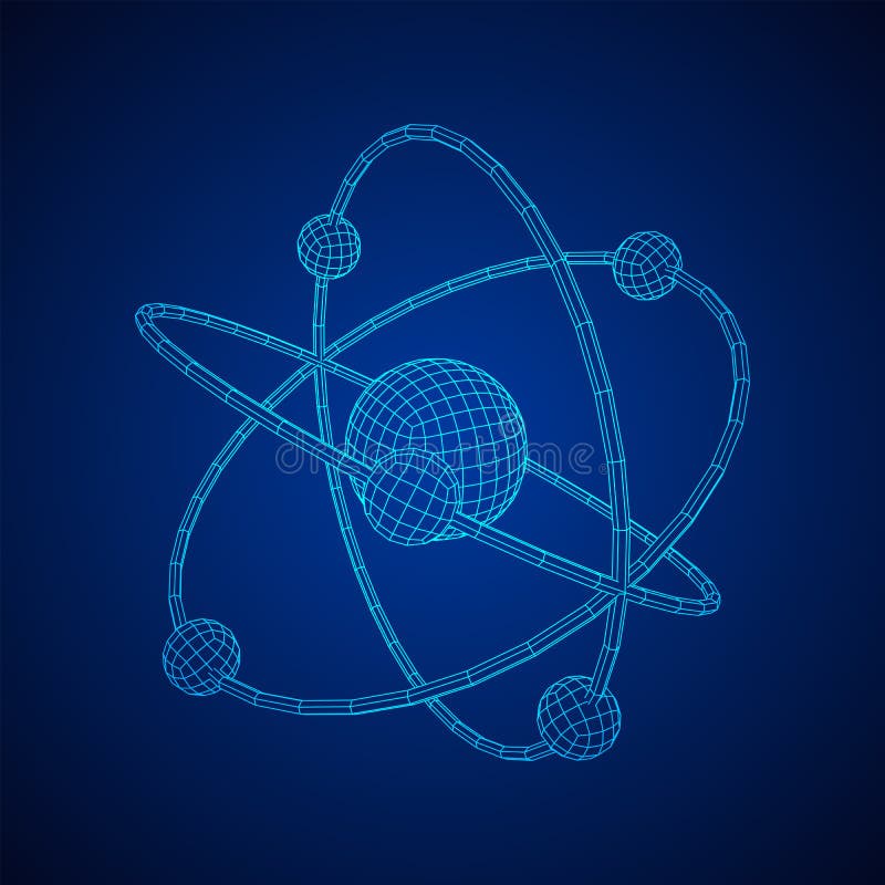 Planetary Model of Atom with Nucleus and Electrons Stock Vector ...