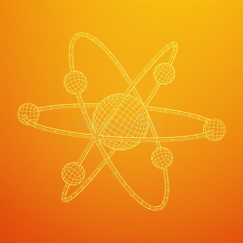 Planetary Model of Atom with Nucleus and Electrons Stock Vector ...