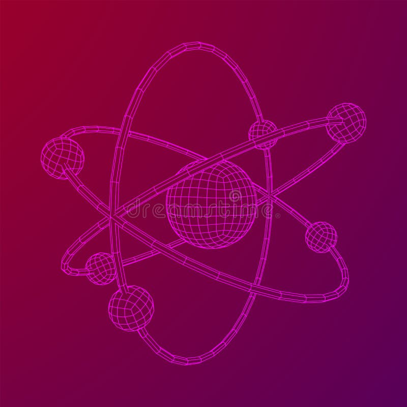 Planetary Model of Atom with Nucleus and Electrons Stock Vector ...