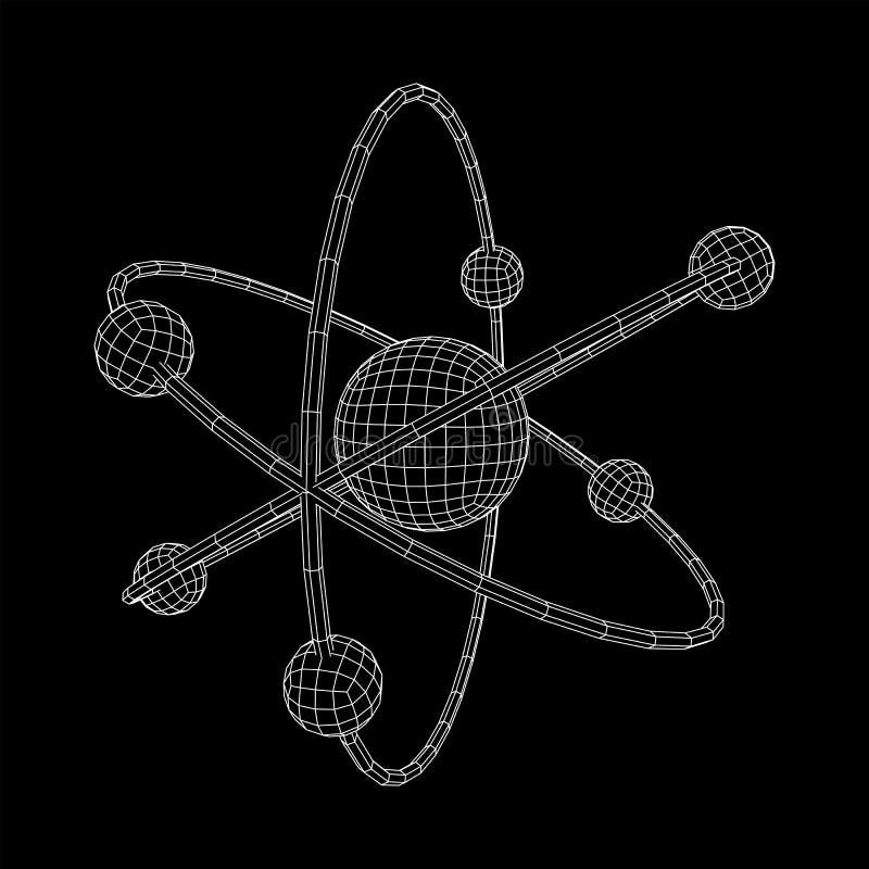 Planetary Model of the Atom. Stock Vector - Illustration of logo ...