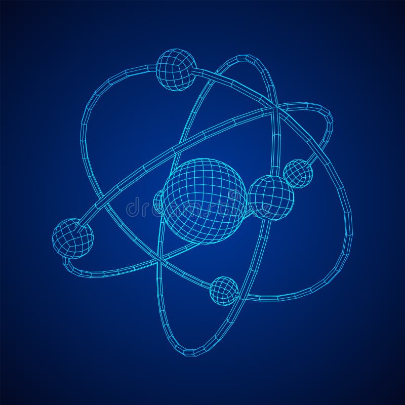 Planetary Model of Atom with Nucleus and Electrons Stock Vector ...