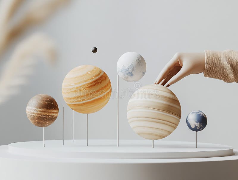 Planetary Model Solar System Space Exploration Astronomy Science Education Hand Touch Stock ...
