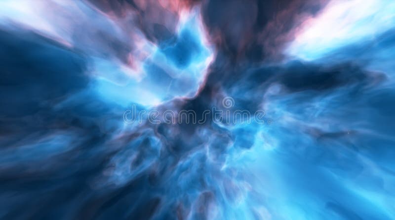 Planetary Nebula in Space. Cloud of Ionized Gas, Collapse of Star ...