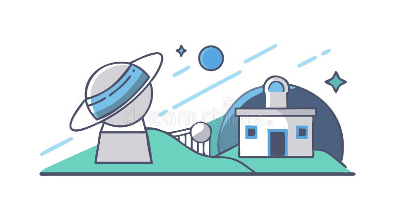 Planetary Observatory, Space Research, Vector Design Generative AI ...