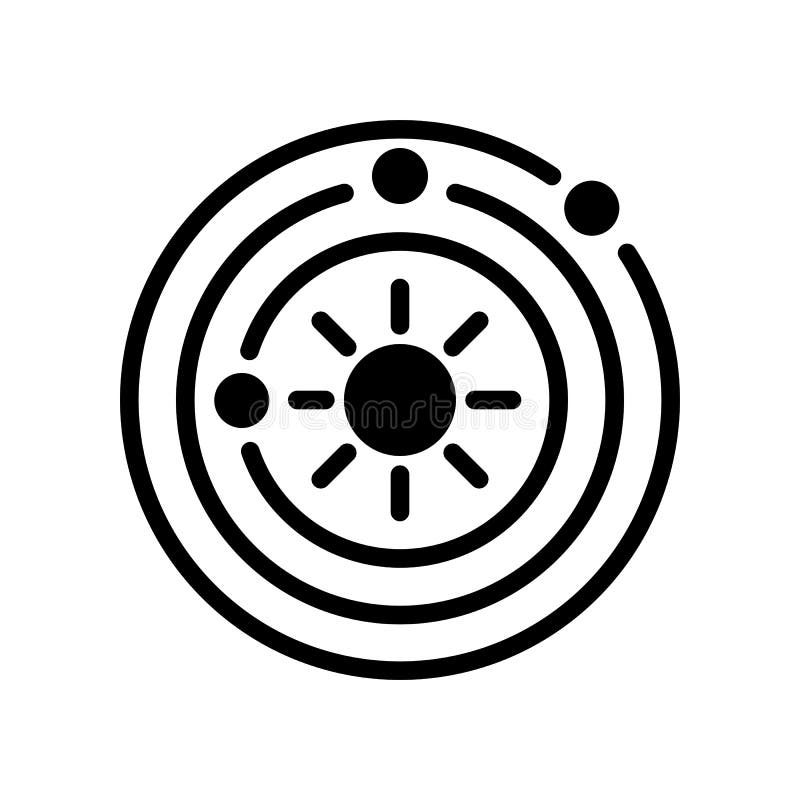 Planetary Orbit Icon. Each Planet Swims in Its Own Path Stock Vector ...