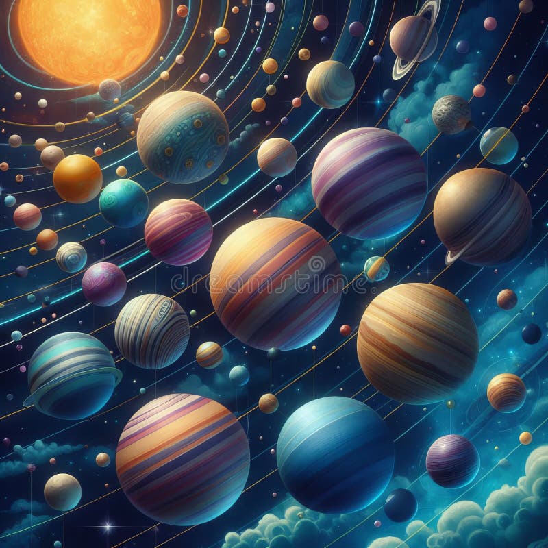 Planetary Parade Planets Align in Festive Formation with Each Co Stock ...