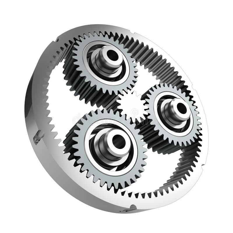Planetary Reducer from Metallic Gear Stock Illustration - Illustration ...