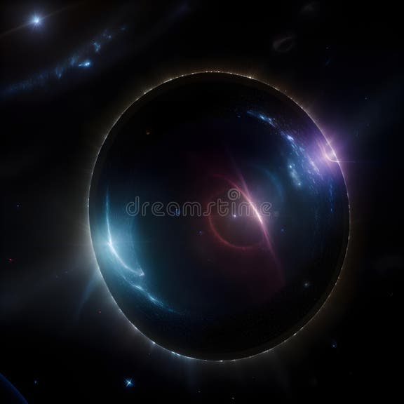 Planetary Ring System Close Up Light Refracting through Icy Particles ...