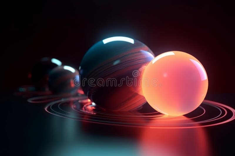 Planetary System Futuristic Lightning Studio. Generate Ai Stock Image ...