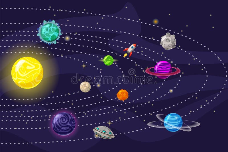 Colored Cartoon Planets Stock Illustrations – 420 Colored Cartoon ...