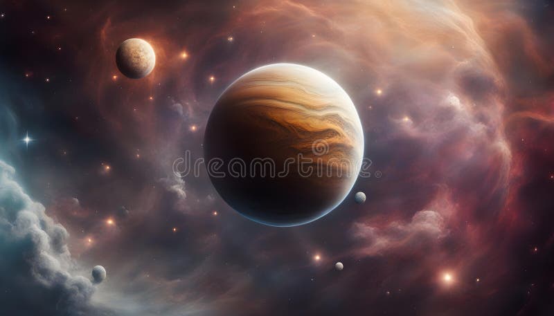 Planets and Clouds of Star Dust . Deep Space Image, Science Fiction ...
