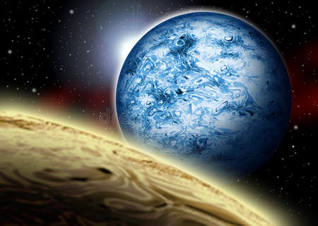Planets Collide stock illustration. Illustration of earth - 155653
