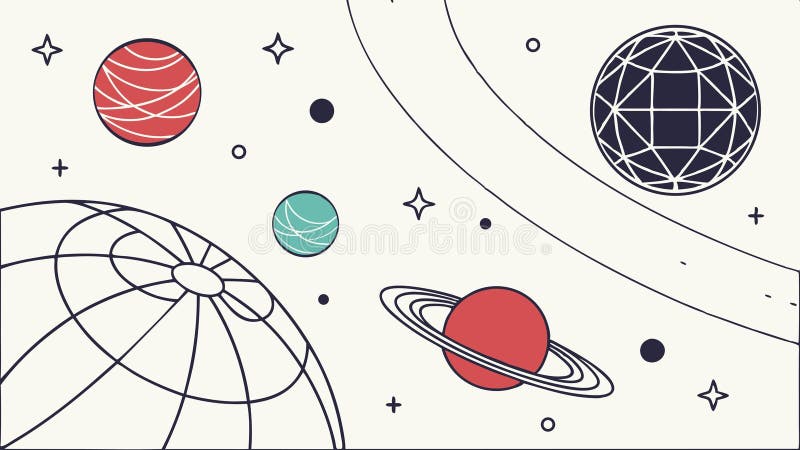 Planets Constellation, Celestial Map for Astronomy Designs Vector ...