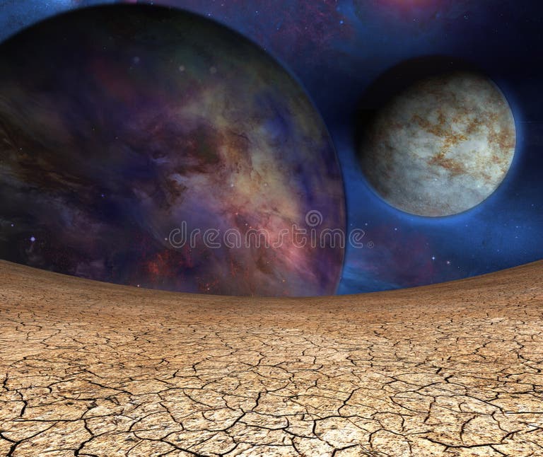 Planets Sky Barren Landscape Stock Illustrations – 312 Planets Sky ...