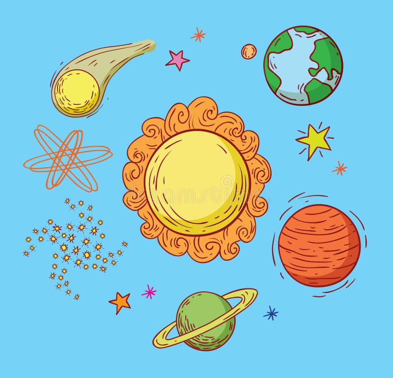 Planets Doodle, Hand Drawn Illustration Stock Vector - Illustration of ... Planets Doodle, Hand Drawn Illustration Stock Vector - Illustration of ...