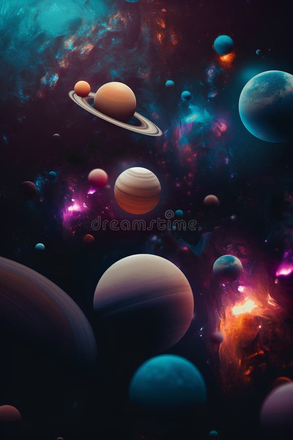 Planets and Galaxy, Science Fiction Wallpaper. Beauty of Deep Space ...