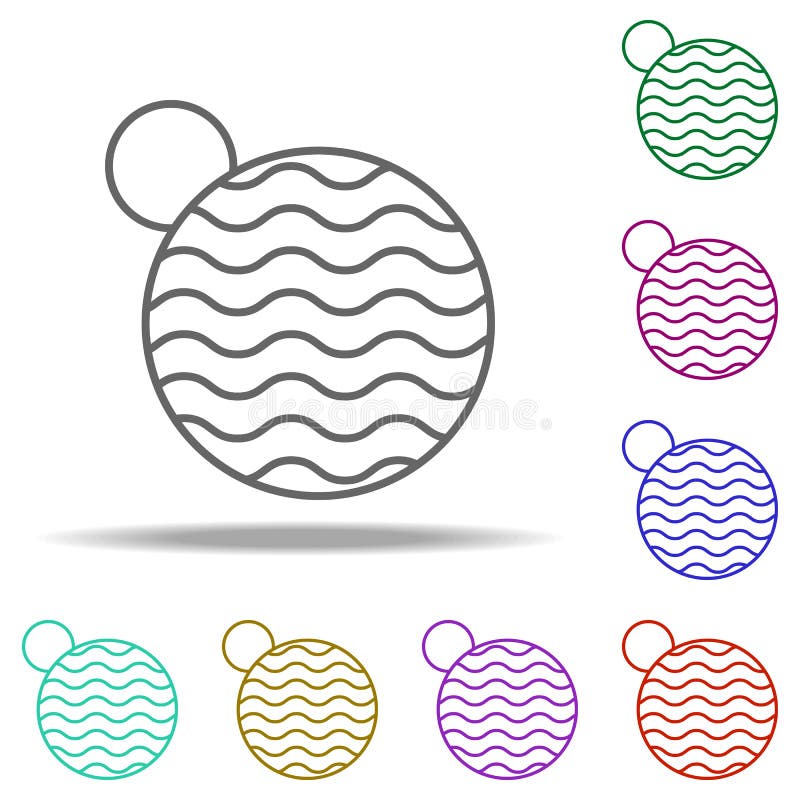 Planets Icon. Elements of Cartooning Space in Multi Color Style Icons ...