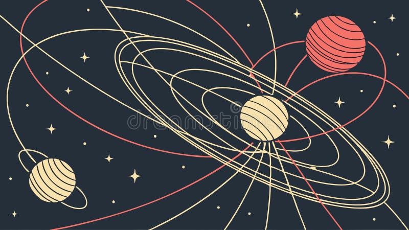 Planets Orbit Illustration, Space Science and Astronomy Concept Vector ...